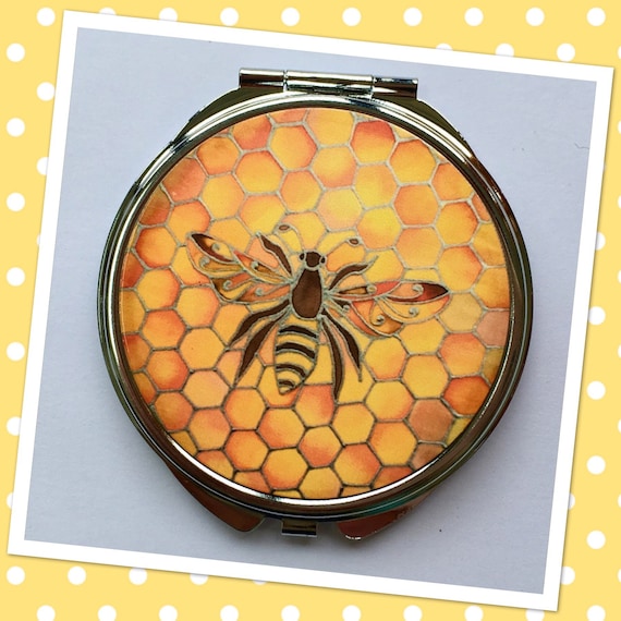 Bee Compact Mirror Makeup Mirror Bee Gifts - Etsy