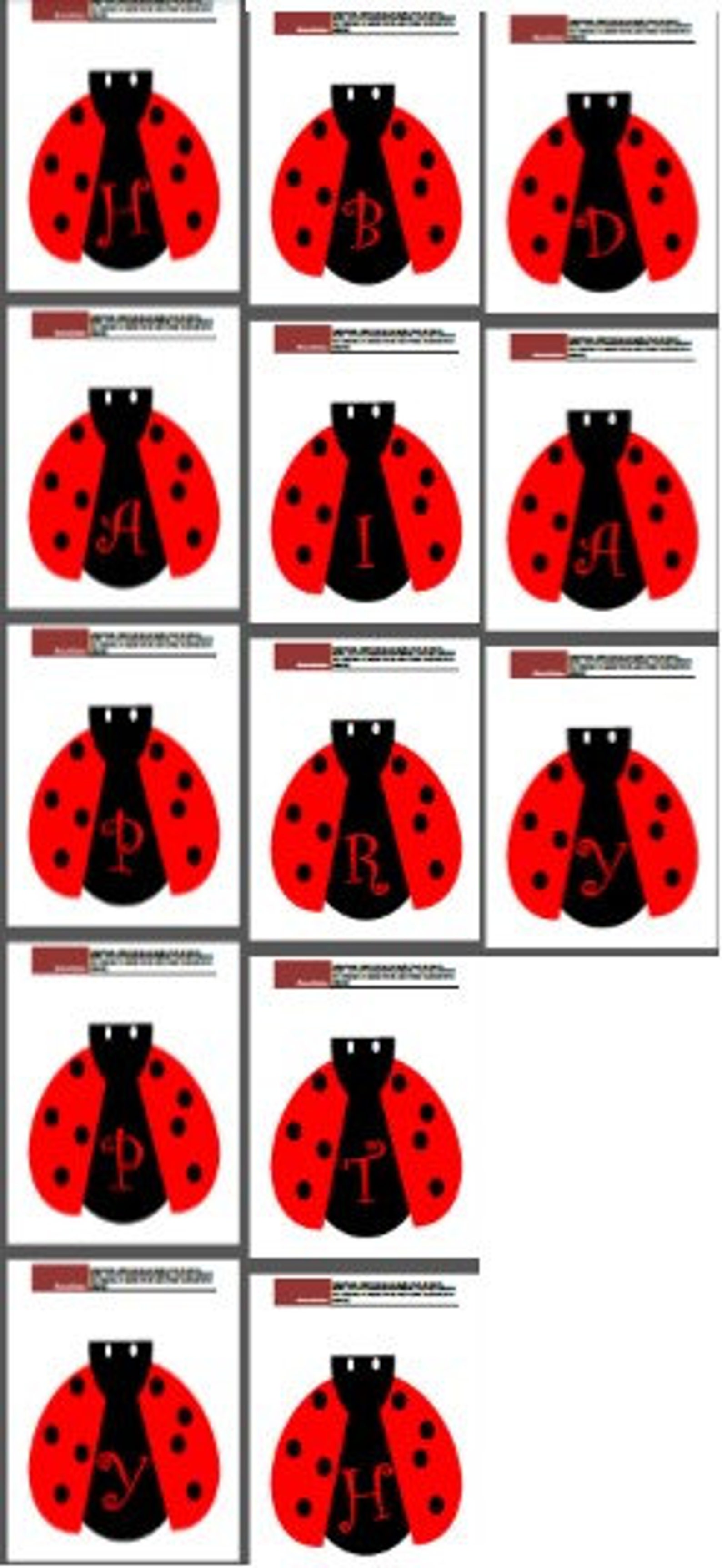 Ladybug Happy Birthday Banner Digital Party Printable - Instant ...