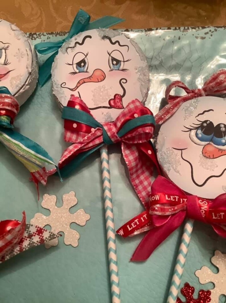 Fake Snowman Lollipops - Etsy