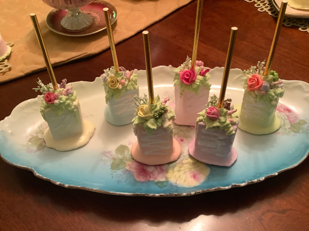 Shabby Chic “faux” Square Drizzle Cake Pop - Etsy