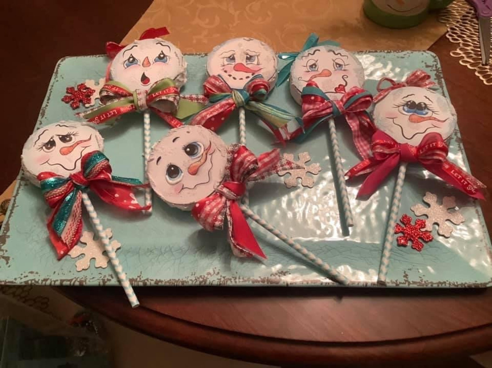 Fake Snowman Lollipops - Etsy