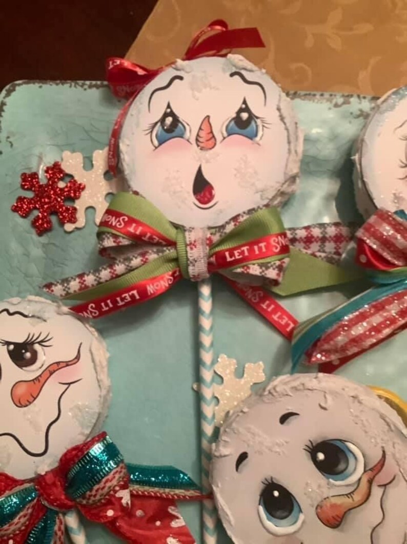 Fake Snowman Lollipops - Etsy