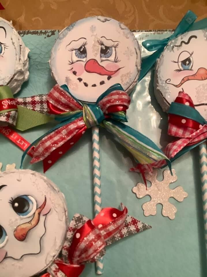 Fake Snowman Lollipops - Etsy