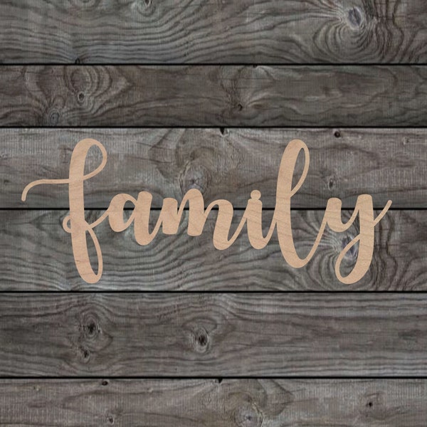 Wood Family Cutout - Etsy