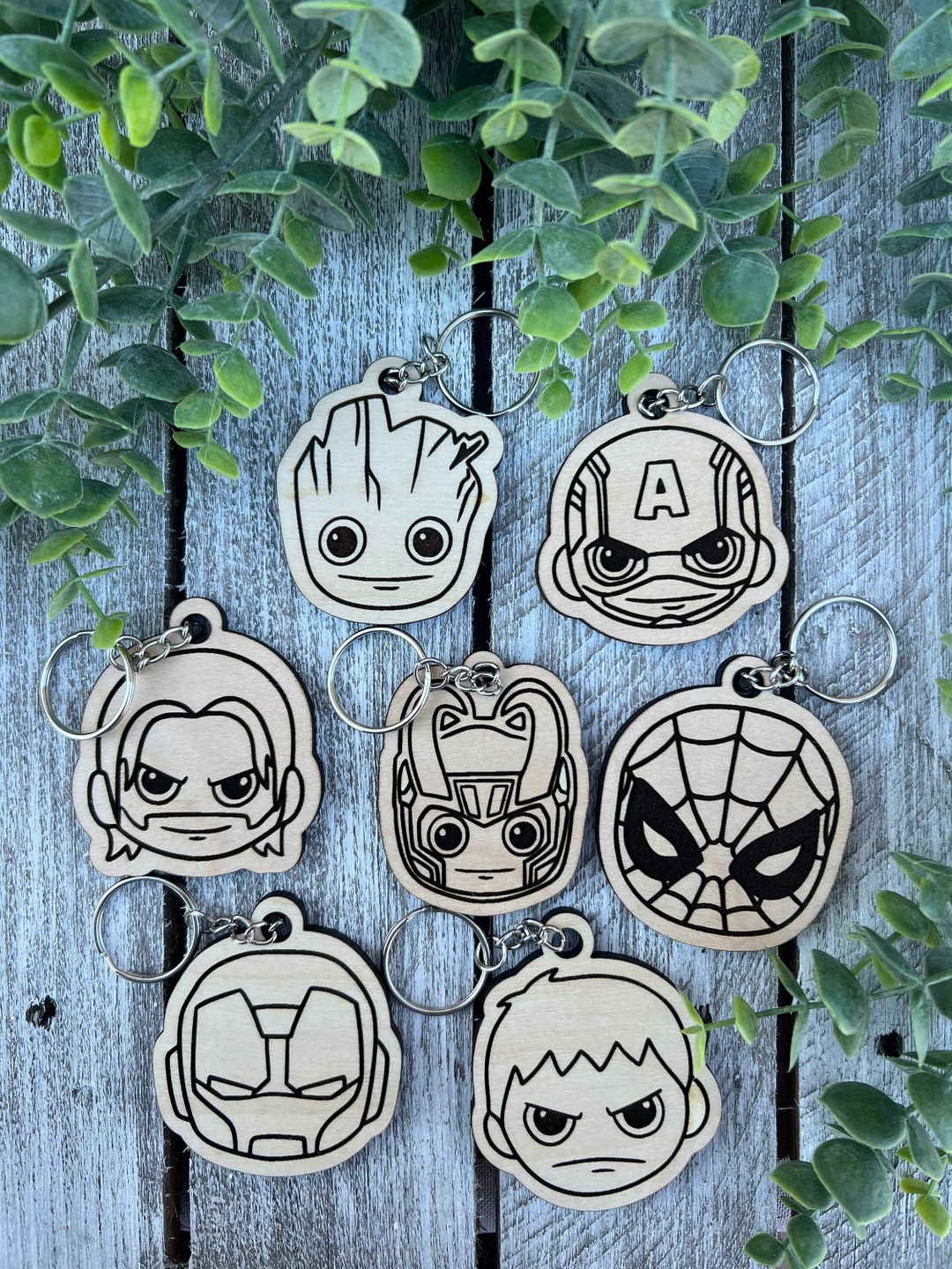 Superhero Keychain, Avengers Keychain, Marvel Keychain, Avengers Gift ...