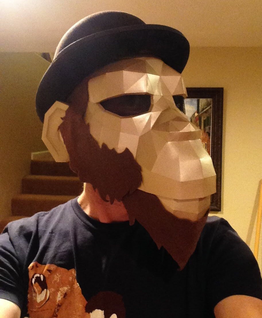 Paper Monkey Mask With Articulating Mouth DIY Papercraft Mask - Etsy