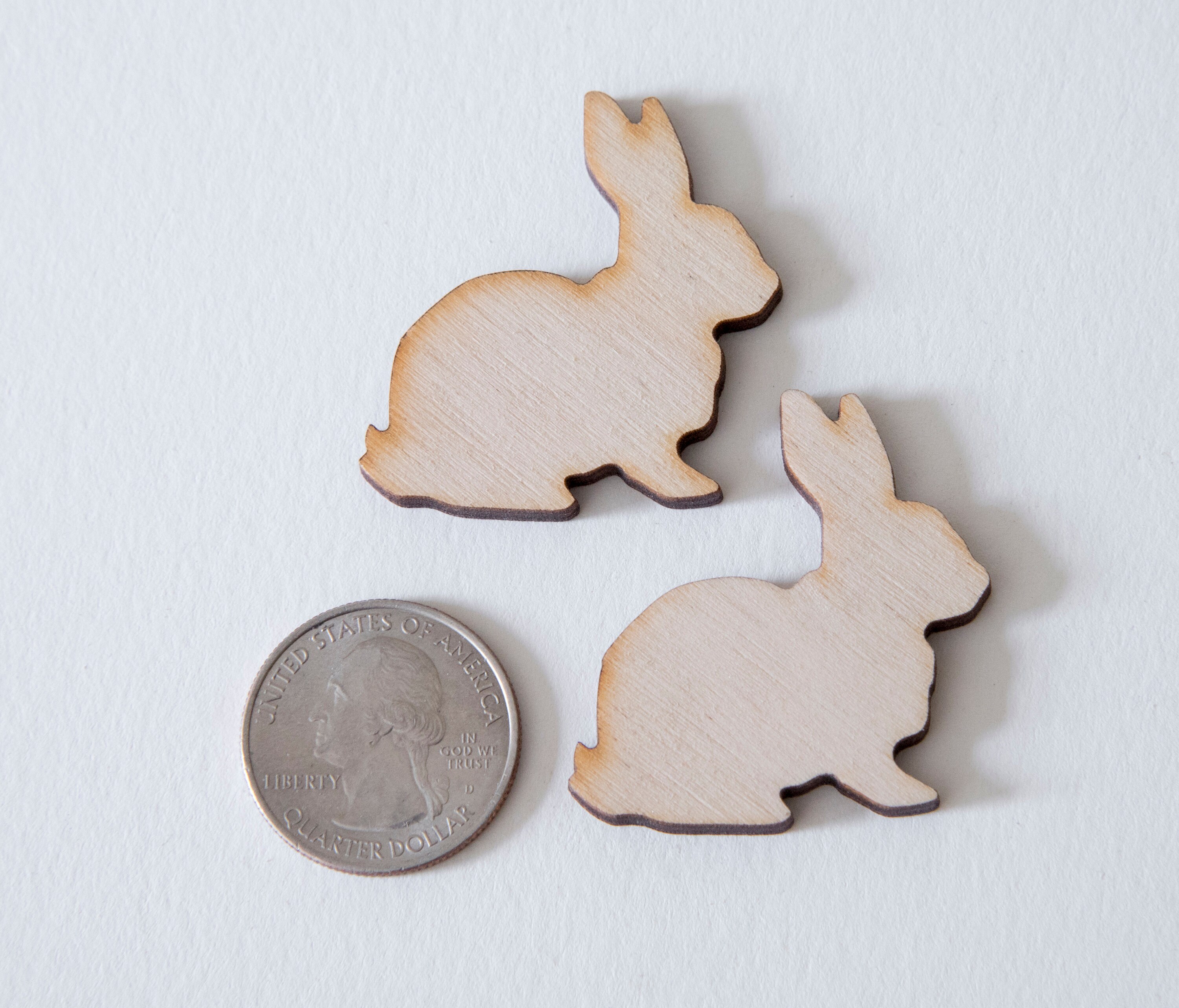 Wooden Rabbits Laser Cut Out Craft Supplies Unfinished - Etsy