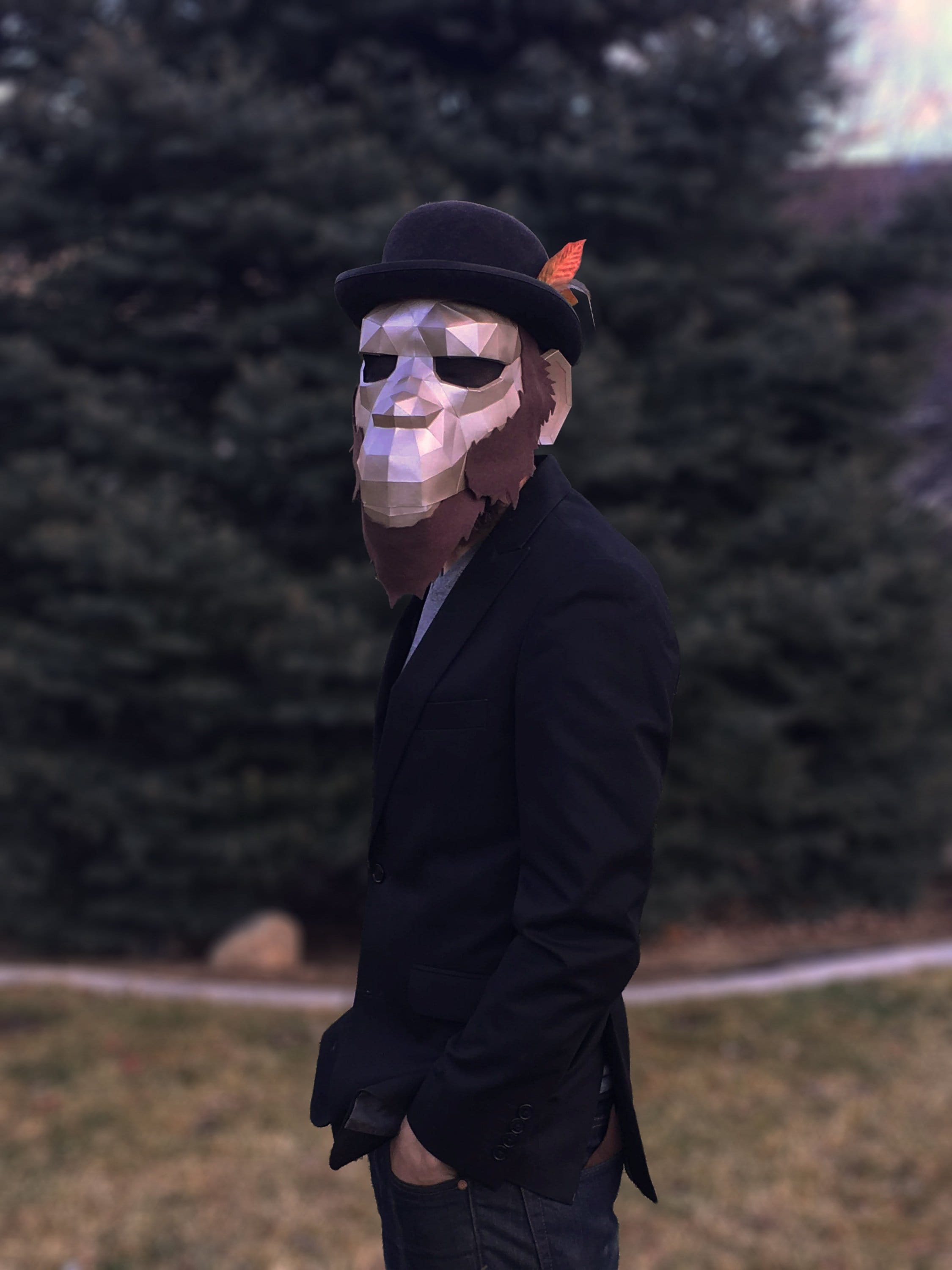 Paper Monkey Mask With Articulating Mouth DIY Papercraft Mask - Etsy