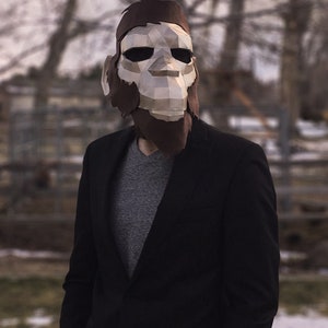 Paper Monkey Mask With Articulating Mouth DIY Papercraft Mask Plans ...