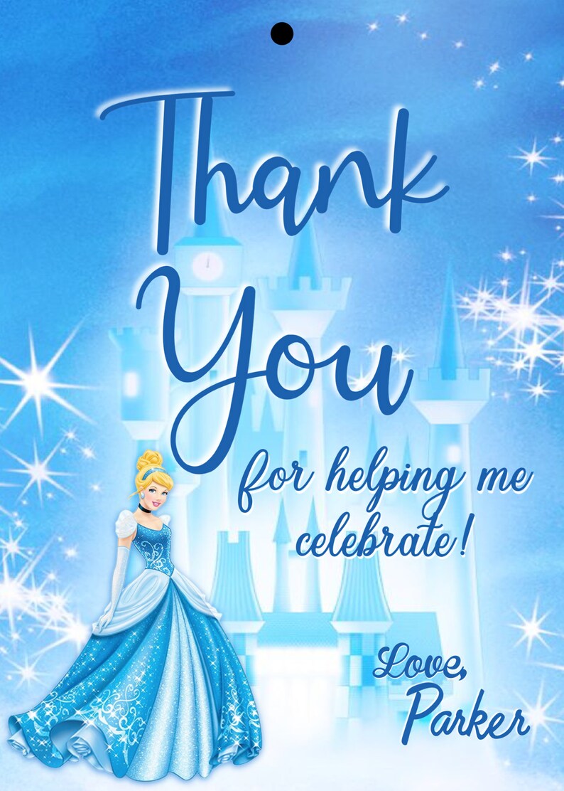 Cinderella Thank You Tags - Etsy