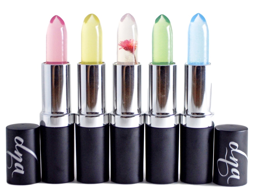 DNA Clear Color Changing Flower Lipstick 5 Piece SET - Etsy