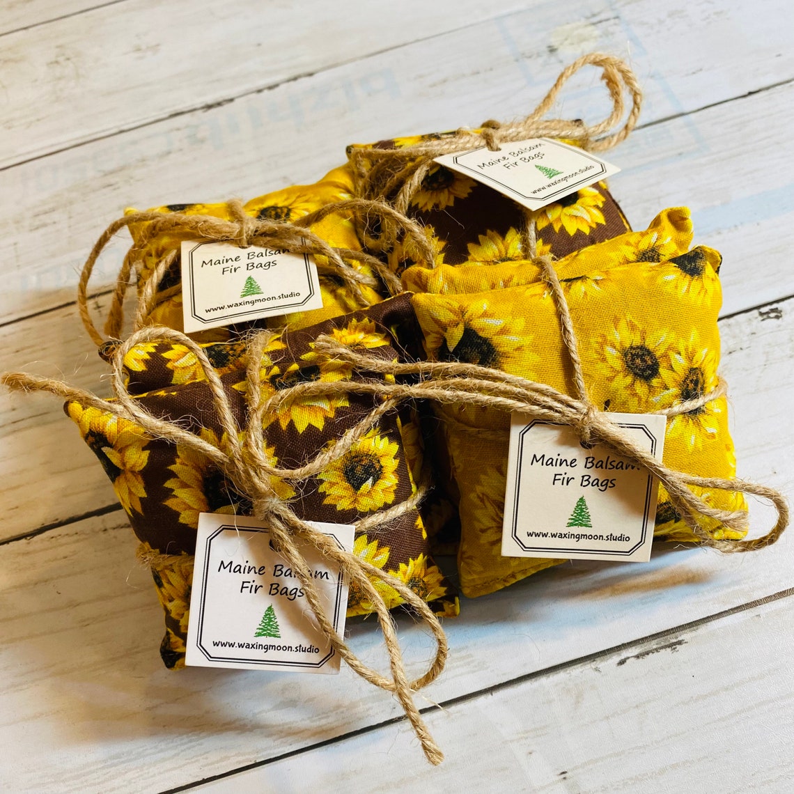 Maine Balsam Fir Sachet, Green Buffalo Plaid, Set of 2, Made in Maine ...