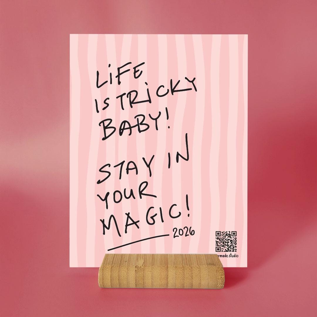 Desk Calendar 2026 - //life is Tricky Baby, Stay in Your Magic// - Etsy