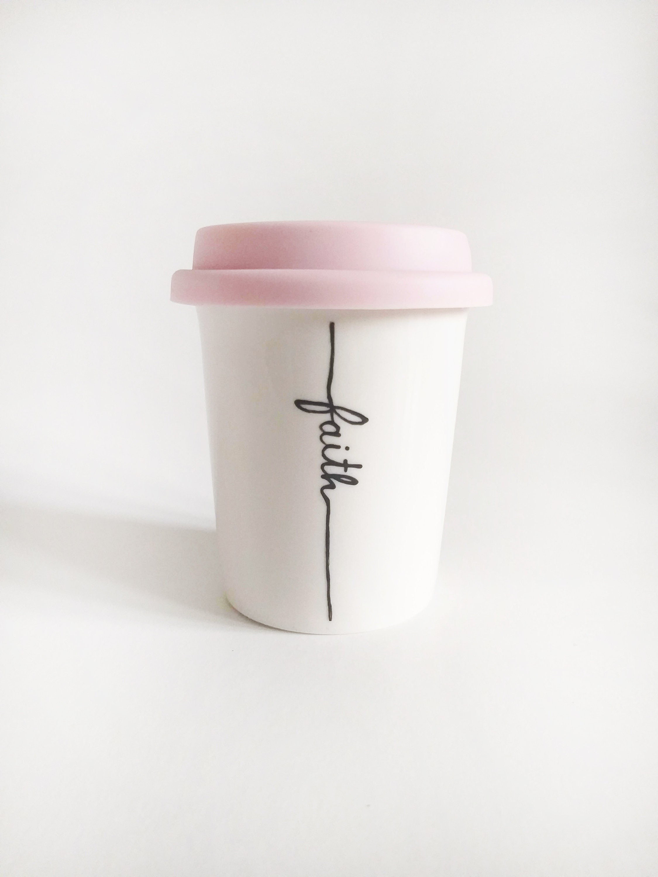 Faith Tumbler to Go Cup/ Tea Mug / Handwritten / Handmade - Etsy