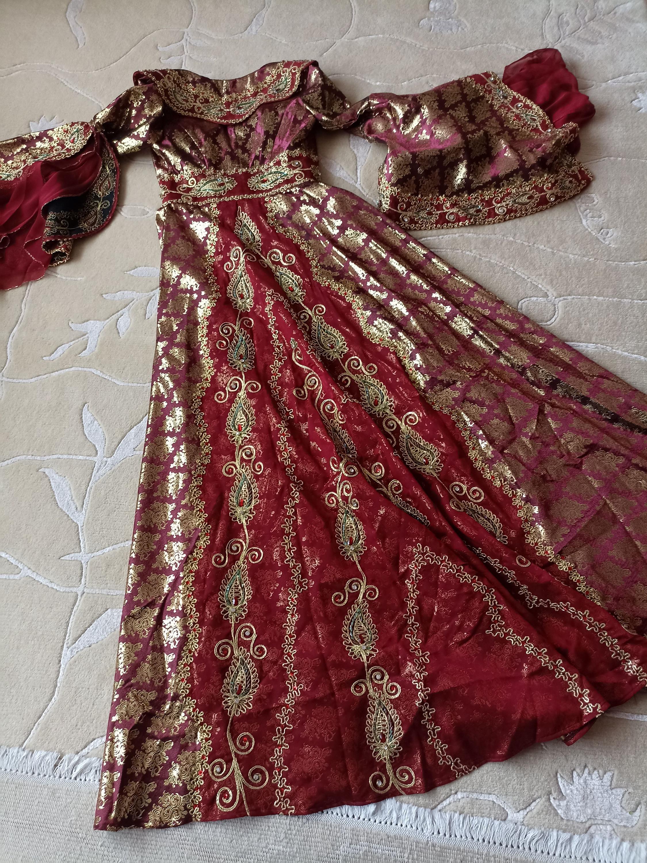 Ottoman Embroidered Medieval Dress 6, 8 Usa Recycled Elven Gown,evening ...