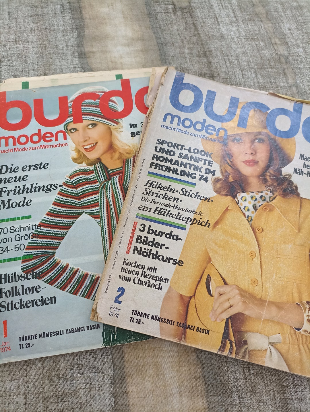 BURDA 1974 Moden Sewing Pattern Journal Pattern Books - Etsy