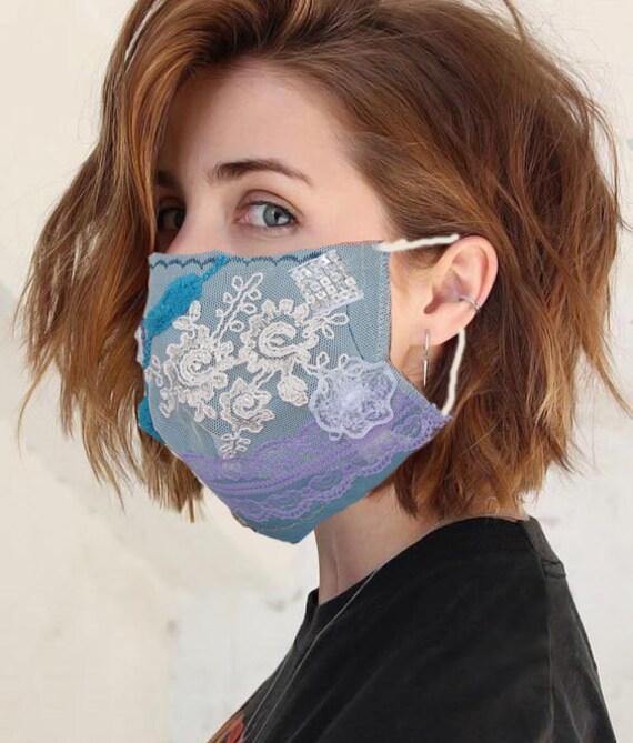 Face mask art to wear/Collage mask/bohemian face mask /mixed | Etsy