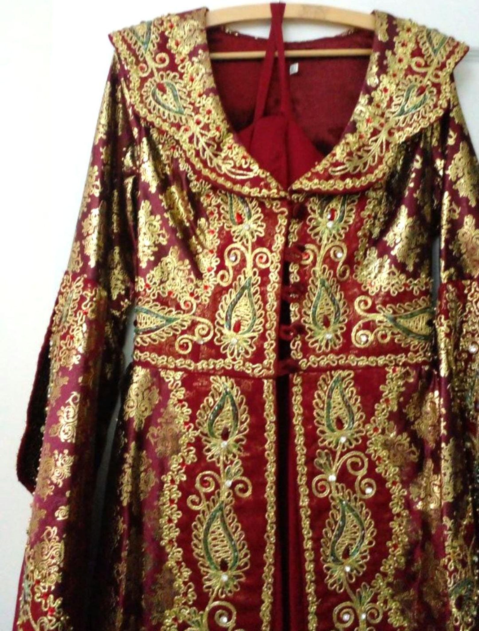 Ottoman Embroidered Medieval Dress 6, 8 Usa Recycled Elven Gown,evening ...