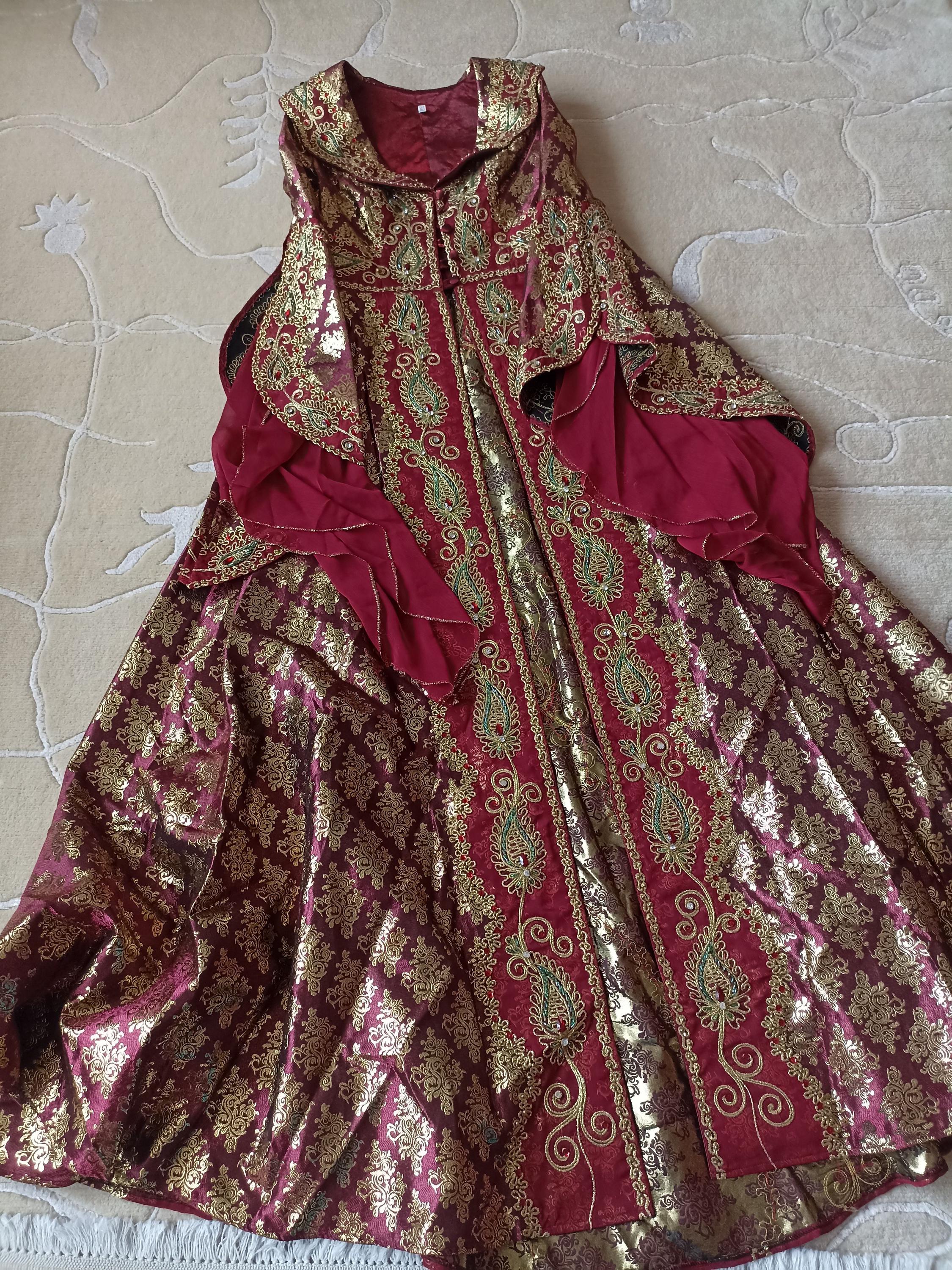 Ottoman Embroidered Medieval Dress 6, 8 Usa Recycled Elven Gown,evening ...
