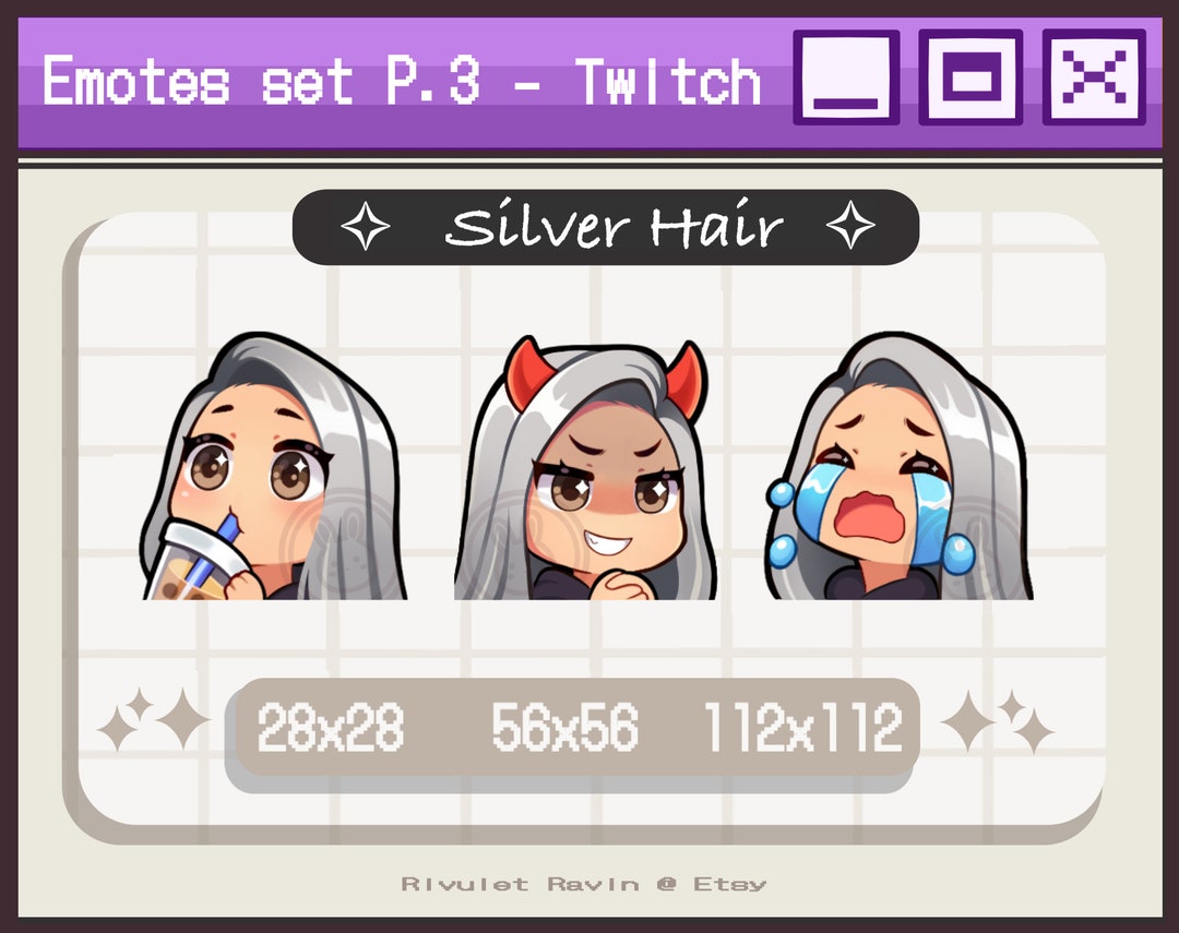 Silver Hair Emotes Set P.3 - [ Female ] - Etsy