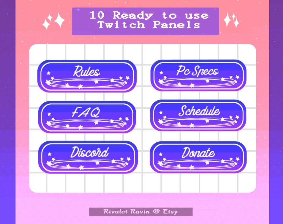 Ready to Use Twitch Panels - Etsy