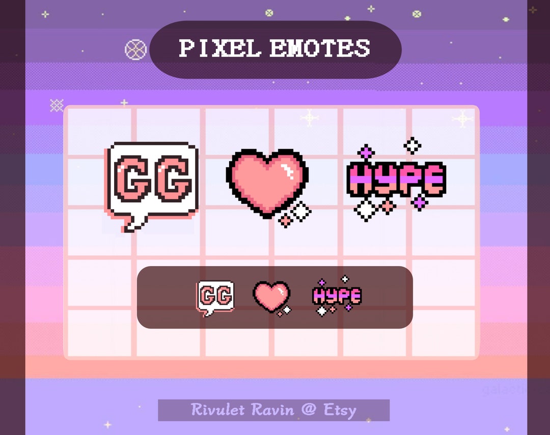 Cute Pixel Emotes Pack - [twitch] - Etsy