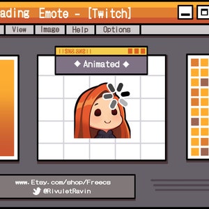 Loading Emote / Red Hair animated - Etsy