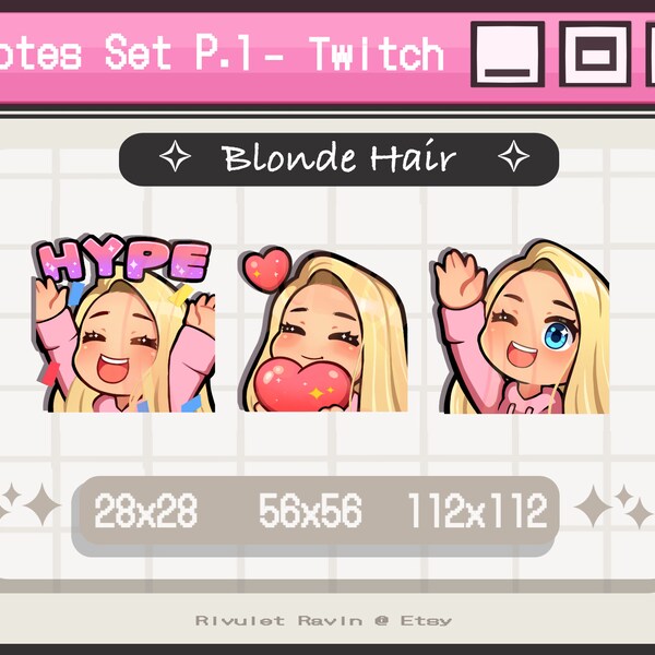 Blonde Hair Emotes - Etsy
