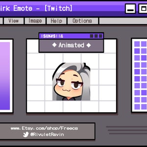 Smirk Emote / Silver Hair - [animated] - Etsy
