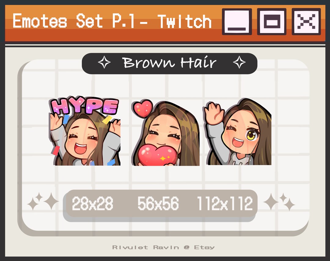 Brown Hair Emotes Set P.1 Female - Etsy