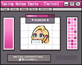 Taking Notes Emote / Brown Hair animated - Etsy