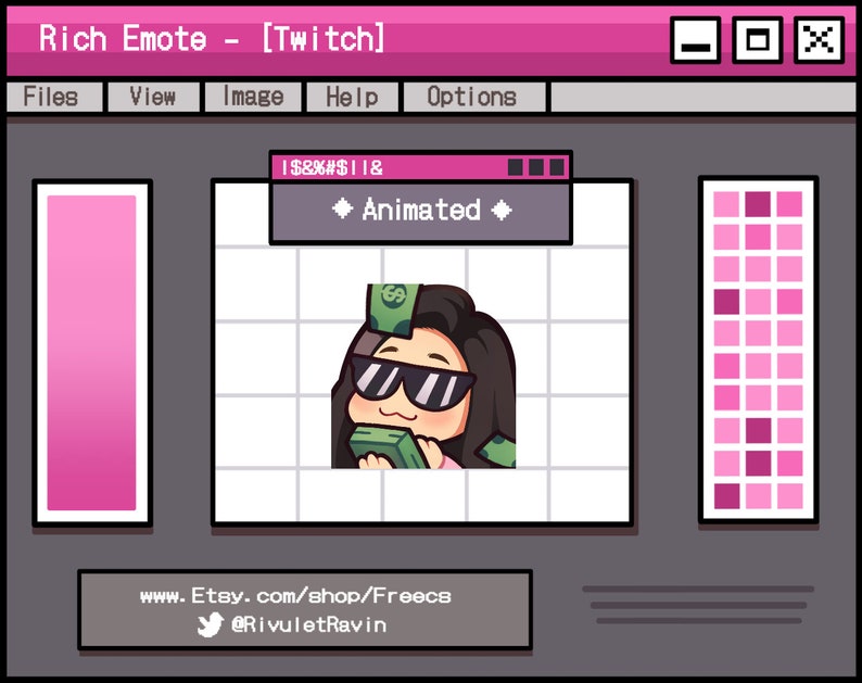 Rich Emote / Black Hair animated - Etsy