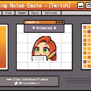 Taking Notes Emote / Red Hair - [animated] - Etsy