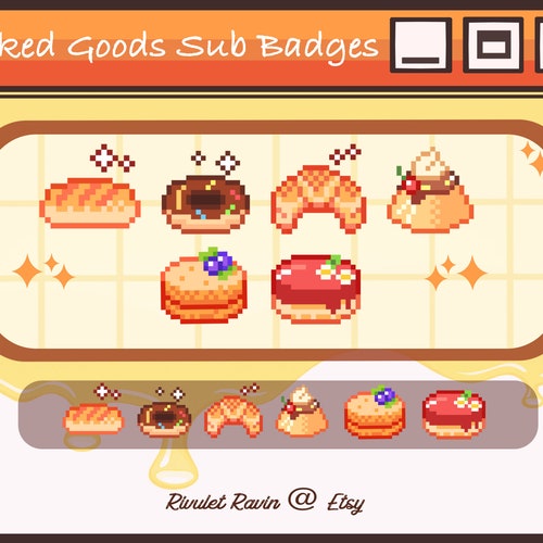 Cute Bread Sub Badges / Emotes for Twitch Streaming Gaming - Etsy