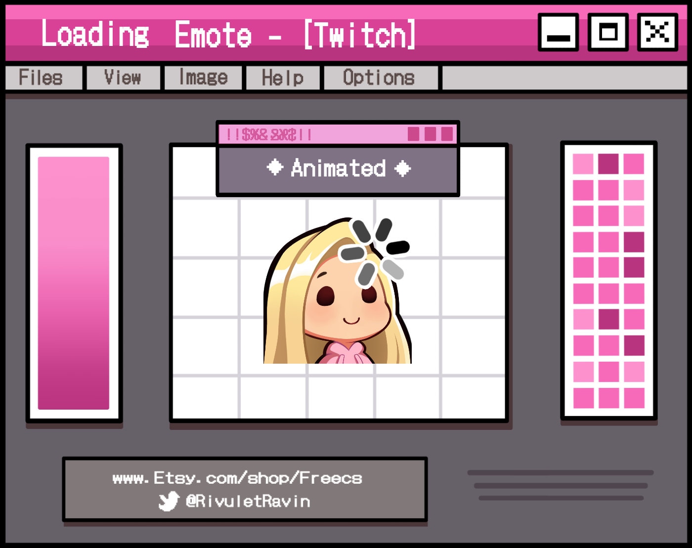 Loading Emote / Blonde Hair animated - Etsy