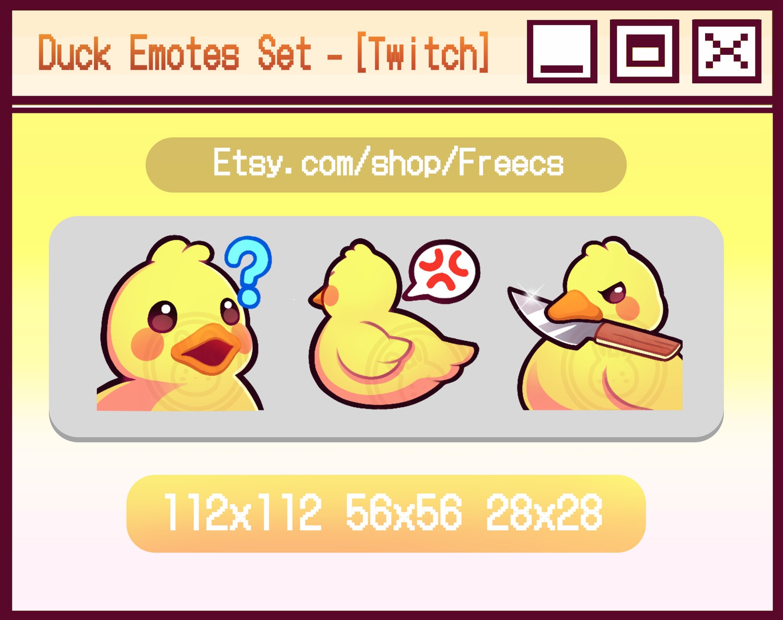 Duck Emotes Set Twitch | Etsy