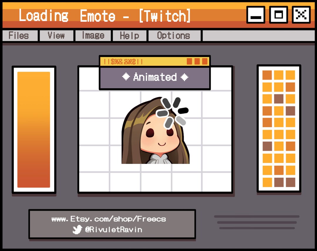 Loading Emote / Brown Hair animated - Etsy