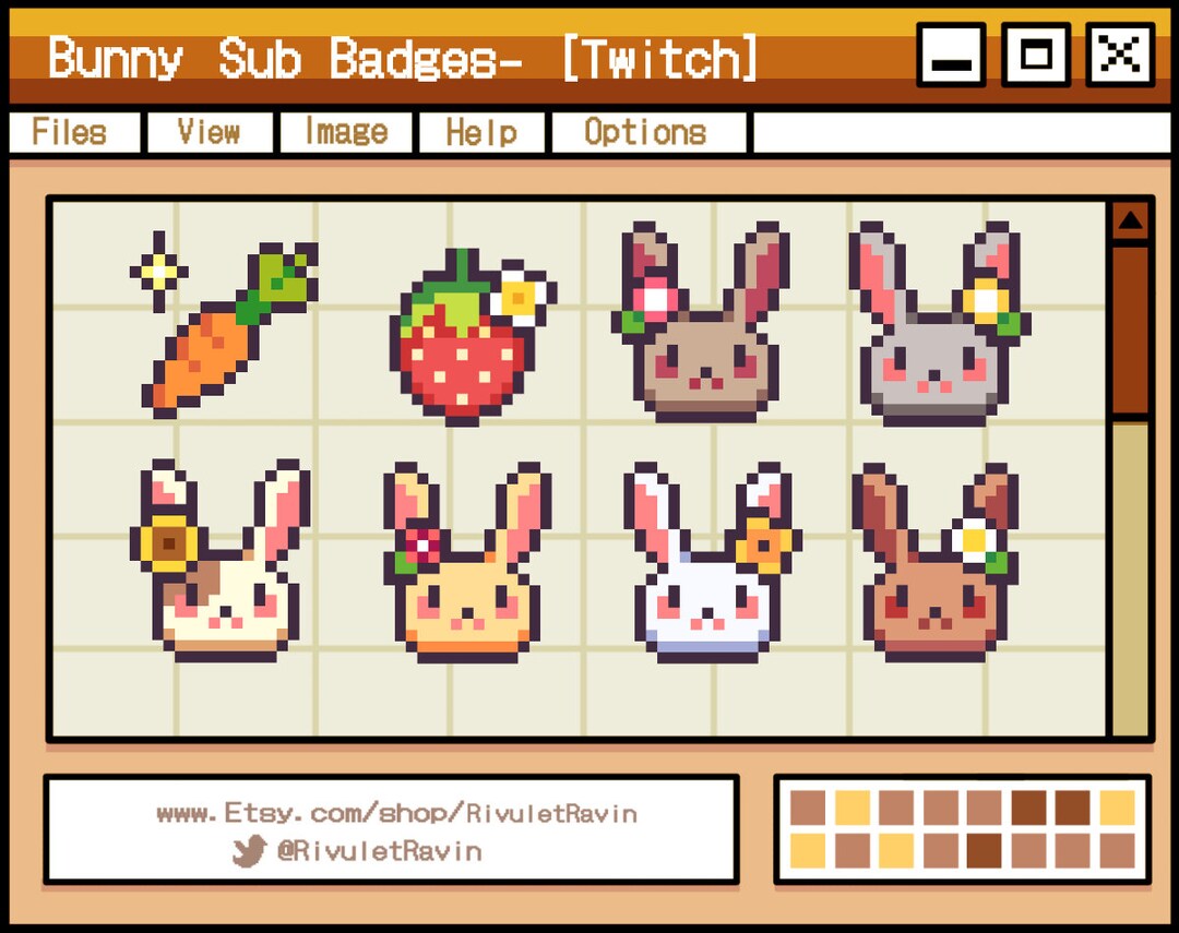 Bunny Sub Badges - [twitch] - Etsy