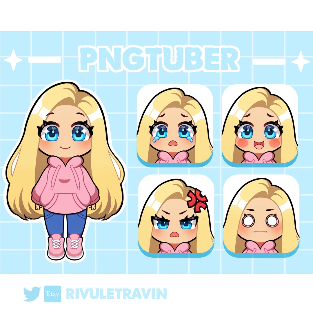 Blonde Hair Blue Eyes Pngtuber - Etsy