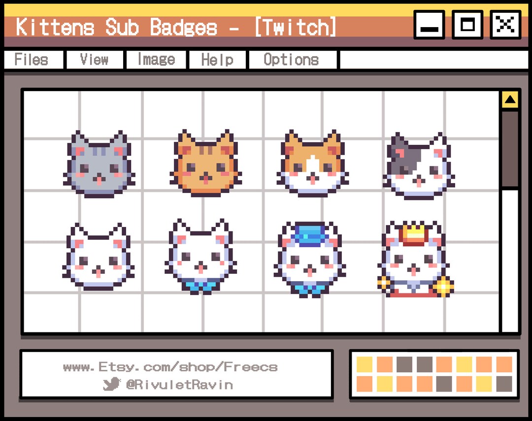 Kittens Sub Badges - [twitch] - Etsy