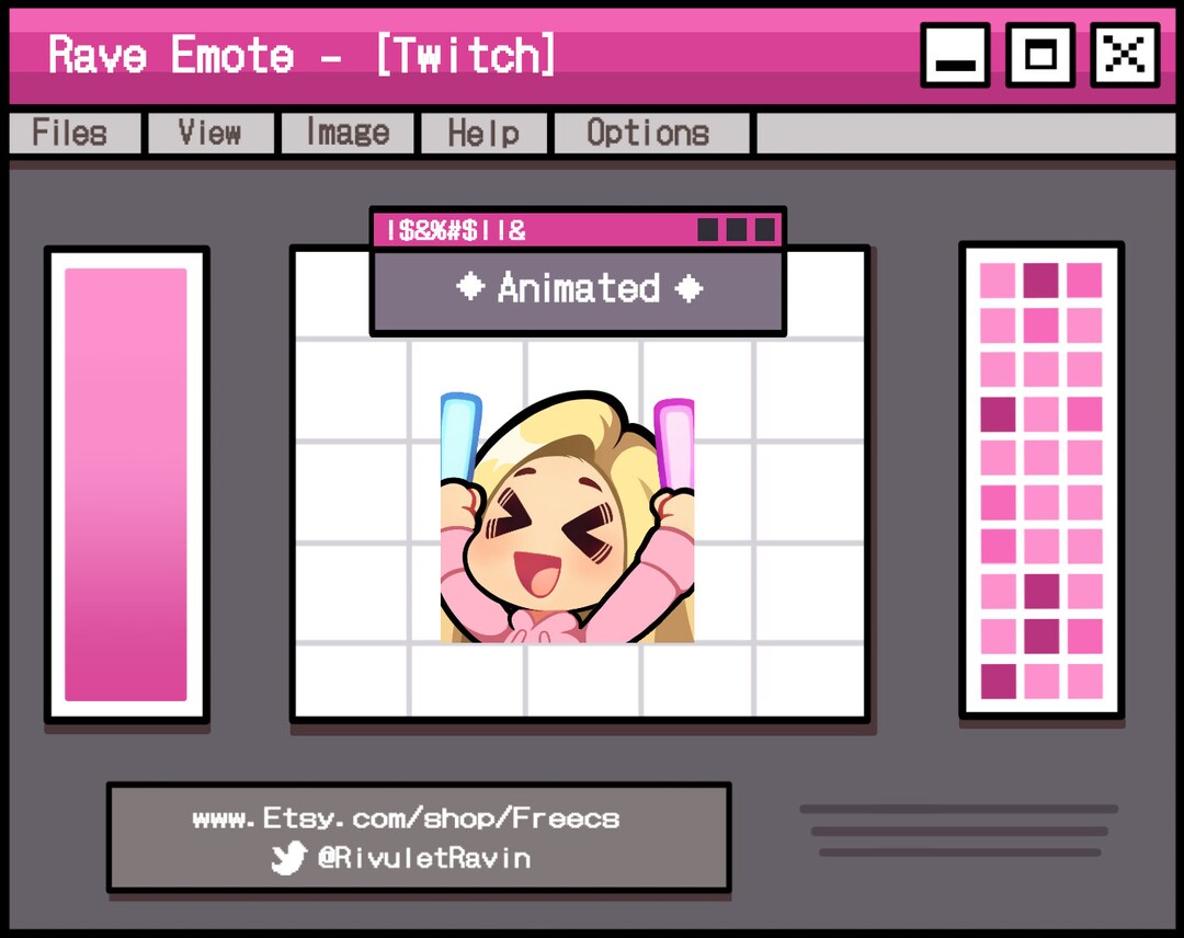 Rave Emote / Blonde Hair - [animated] - Etsy