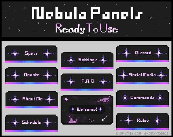 Nebula Panels twitch - Etsy