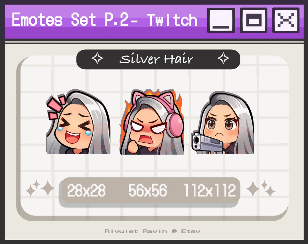 Silver Hair Emotes Set P.2 - [ Female ] - Etsy