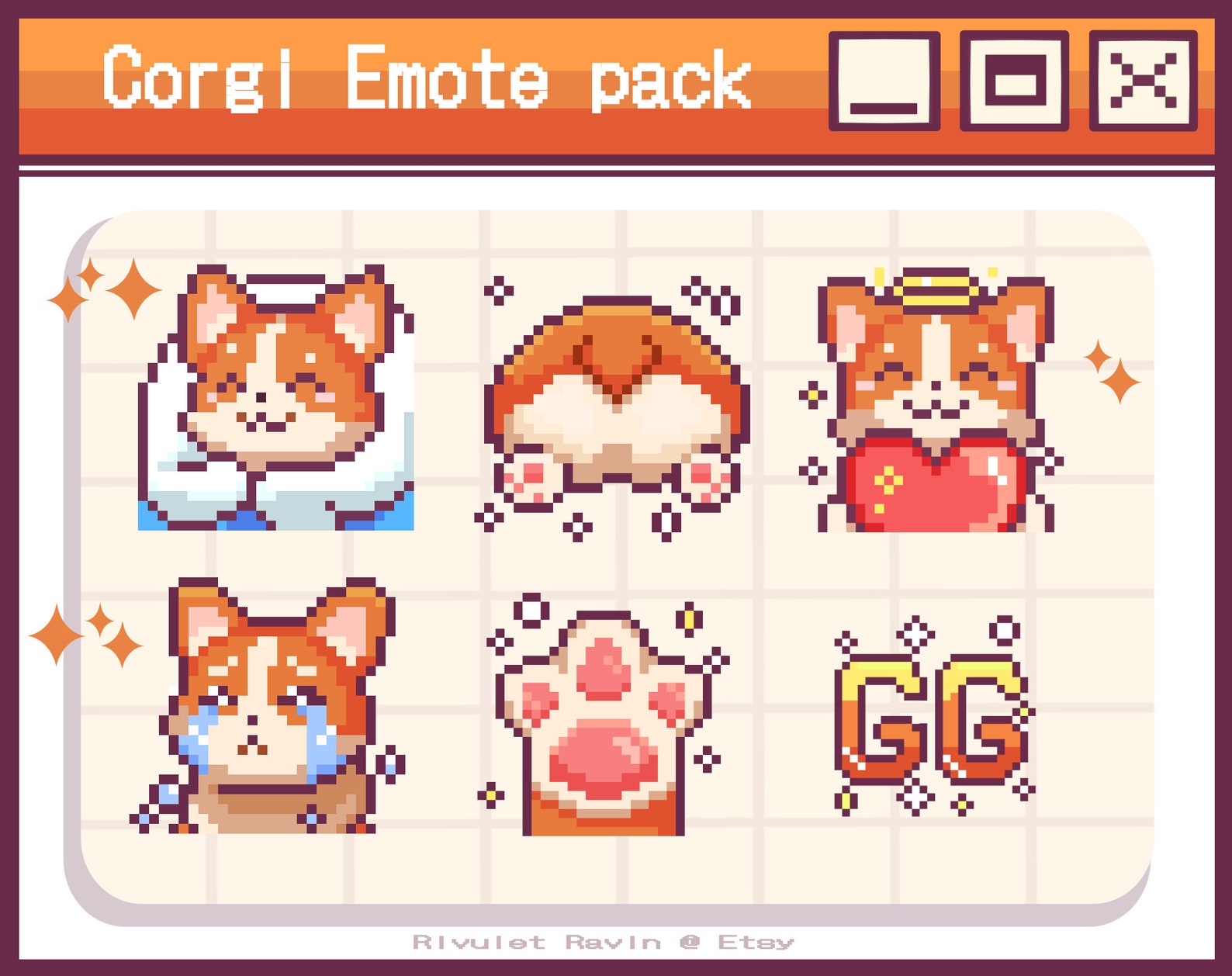 Cute Corgi Emotes Pack twitch - Etsy