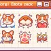 Cute Corgi Emotes Pack twitch - Etsy Canada