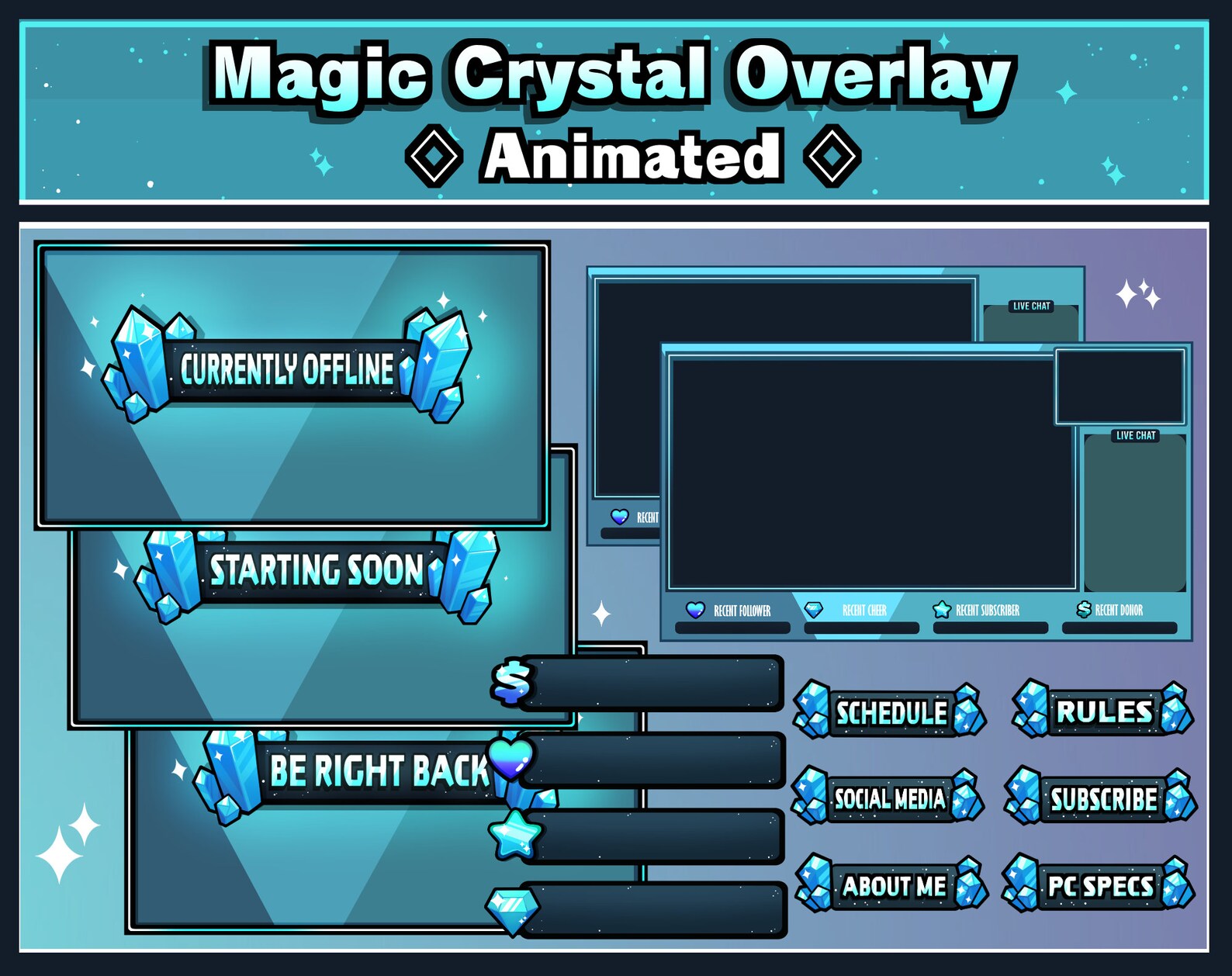 Magic Crystal Stream Package animated | Etsy