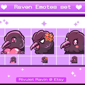 Raven Emotes Set twitch - Etsy Canada