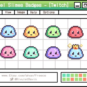 Pixel Slimes Sub Badges - [twitch] - Etsy