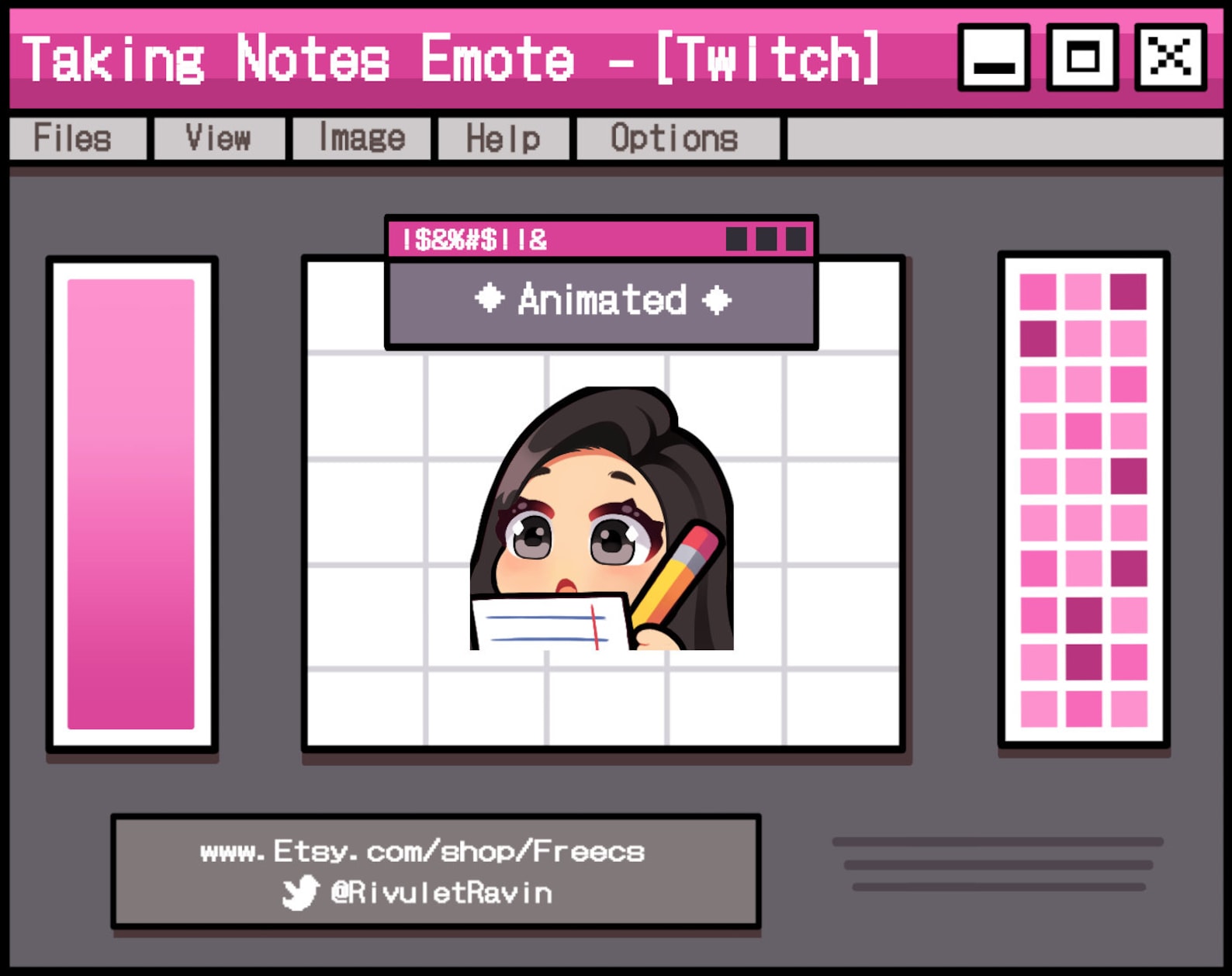 Taking Notes Emote / Black Hair animated - Etsy UK