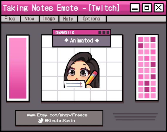 Taking Notes Emote / Black Hair animated - Etsy
